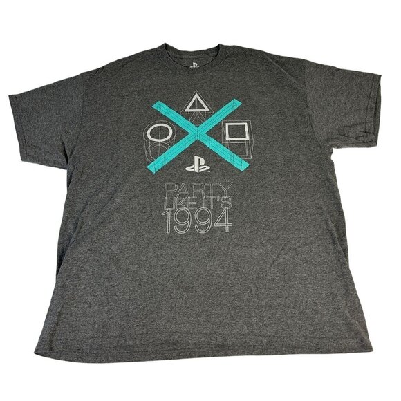 Sony | Shirts | Playstation Mens Top Grey Short Sleeve Crewneck Cotton ...